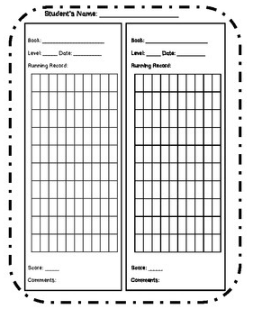 Running record assessment