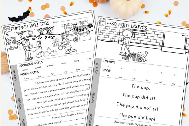 Decodable Reading Comprehension Passages * Darling Ideas